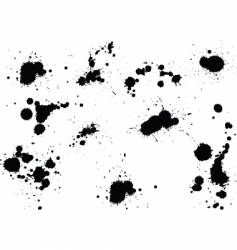 Ink splat collection Royalty Free Vector Image