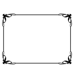 Simple ornamental decorative frame Royalty Free Vector Image