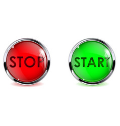 Engine start stop button car dashboard element Vector Image