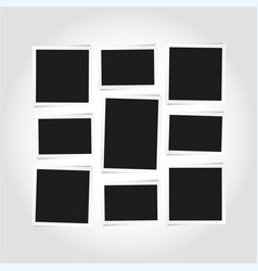 Empty photo collage frames template Royalty Free Vector