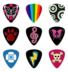 Template with stylish design of guitar plectrum Vector Image