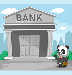 Cute baby panda cartoon Royalty Free Vector Image