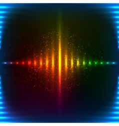 Neon wave sound background music soundwave Vector Image