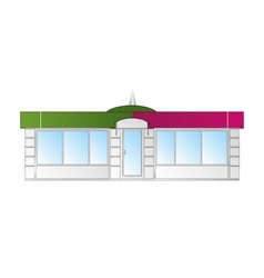 Baber shop stores front flat style Royalty Free Vector Image