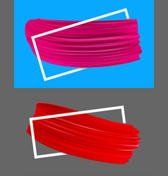 Colorful abstract brush strokes on white Vector Image