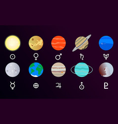 Solar system planets with funny faces out in space