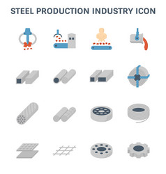 Steel production icon Royalty Free Vector Image