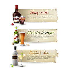Alcohol borders Royalty Free Vector Image - VectorStock