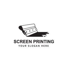 Screen printing silk screenprinting logo emblem Vector Image