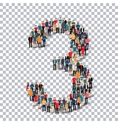 Large group of people in number 6 six form Vector Image