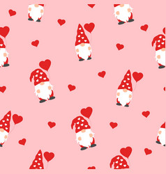 Hand drawn seamless red heart pattern valentines Vector Image