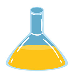 Cartoon laboratory test tube and flask characters Vector Image