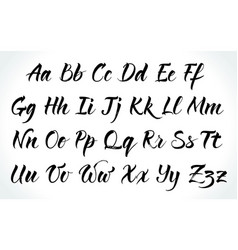 Ballpen lettering alphabet Royalty Free Vector Image