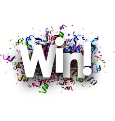 Win sign Royalty Free Vector Image - VectorStock