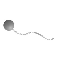Realistic 3d detailed beads chain ball Royalty Free Vector