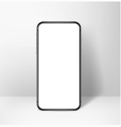 Frameless phone with thin borders and blank empty Vector Image