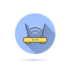 Network topology lan objects icon design router Vector Image