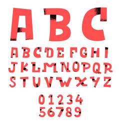 Hand drawn doodle font set Royalty Free Vector Image