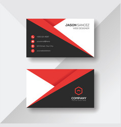 Modern red id card template Royalty Free Vector Image