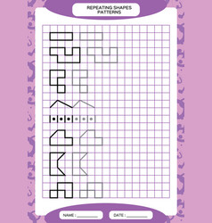 Repeat pattern tracing lines activity special Vector Image