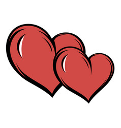 Two arms stretching towards each other icon Vector Image
