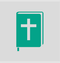 Holy bible book icon flat Royalty Free Vector Image