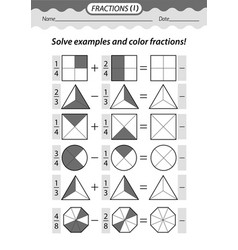 Basic Shapes with Animals for Coloring Royalty Free Vector