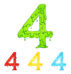 Letter t with flow drops colors Royalty Free Vector Image