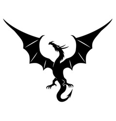 Sign of a black dragon Royalty Free Vector Image