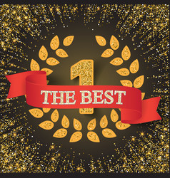 1st 2nd 3rd place logo with laurels and ribbon Vector Image