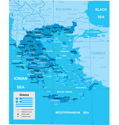 Island of lefkada in greece map Royalty Free Vector Image