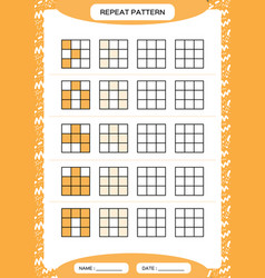 Repeat pattern square grid with colorful circles Vector Image