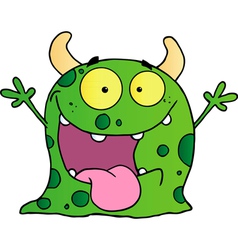 Green monster cartoon emoji character collection Vector Image