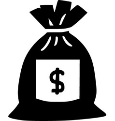 Black and white full trash bag silhouette Vector Image