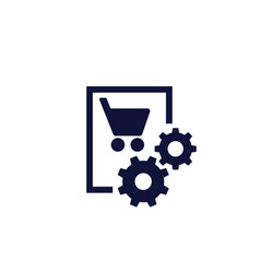 Order processing linear icon Royalty Free Vector Image