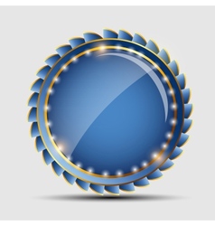 Gold sign label template Royalty Free Vector Image