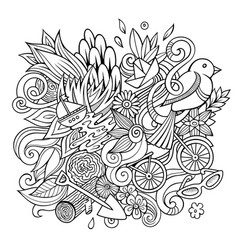 Doodle rainbows circle shape pattern for coloring Vector Image