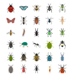 Insects icons set Royalty Free Vector Image - VectorStock