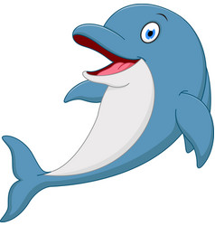 Cute dolphin cartoon Royalty Free Vector Image