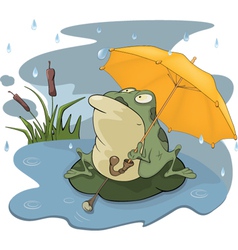 Cute frog cartoon Royalty Free Vector Image - VectorStock