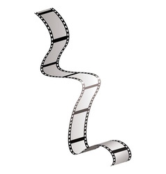 Horizontal film strip with blank frames curls Vector Image