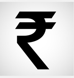 Indian rupee sign in glitch style Royalty Free Vector Image