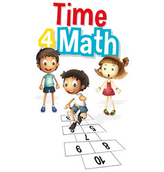 Kids having math lesson Royalty Free Vector Image