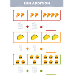 Education game for children fun subtraction Vector Image