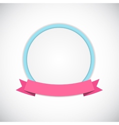 Greeting card with pink ribbon and crown Vector Image