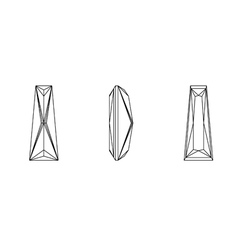 Diamond gemstone wire frames Royalty Free Vector Image