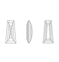 Diamond gemstone wire frames Royalty Free Vector Image