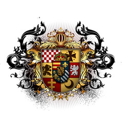 Ornamental heraldic shield highly realistic Vector Image