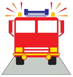 Fire engine collection with red emergency Vector Image