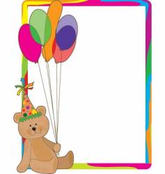 Teddy bear with balloons Royalty Free Vector Image - VectorStock